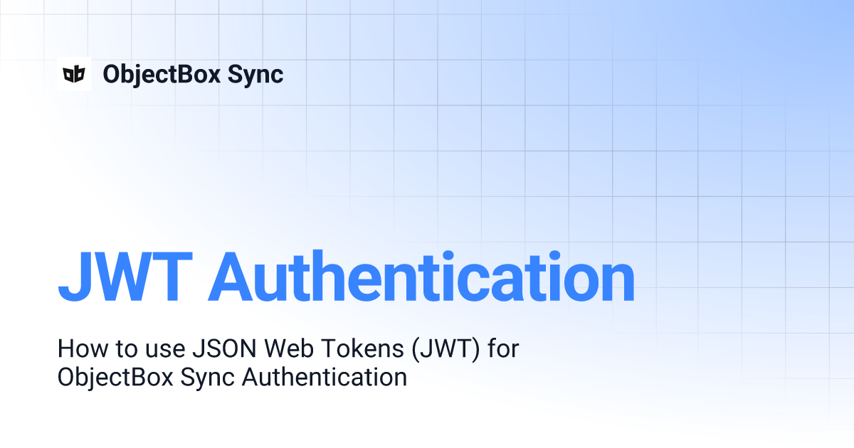 JWT Authentication | ObjectBox Sync